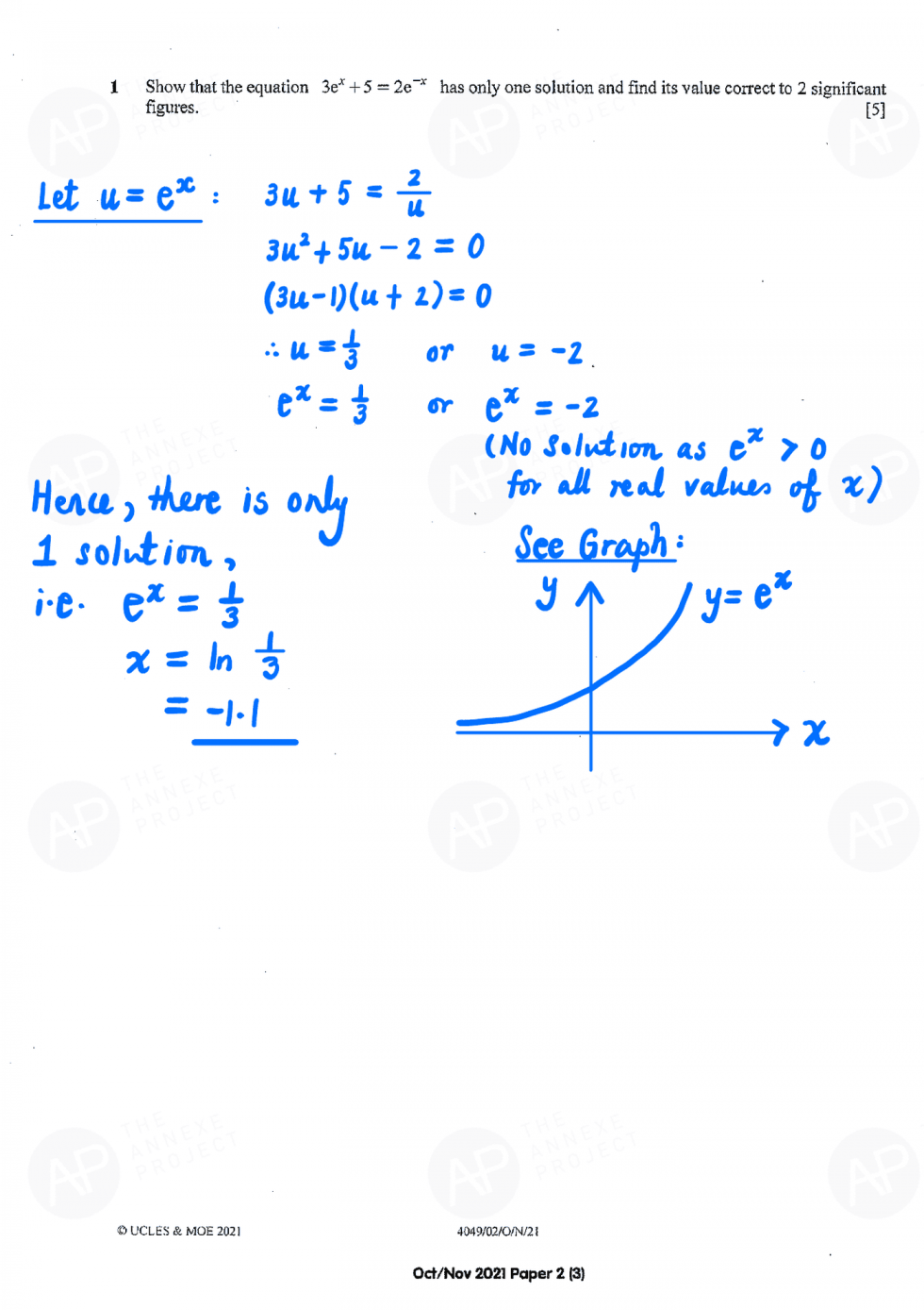 2021 GCE O-LEVEL A MATH PAPER 2 SOLUTION - The Annexe Project