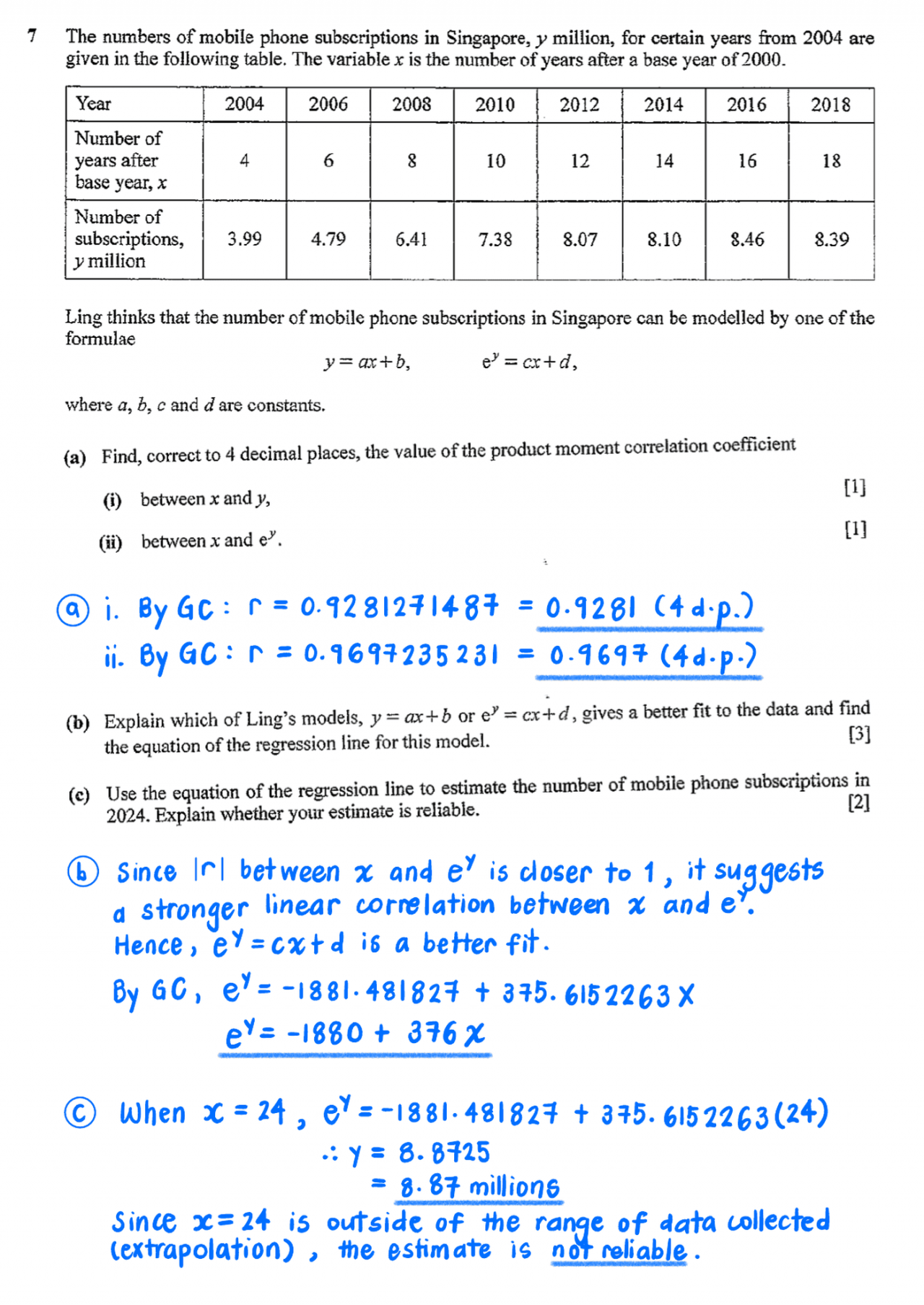 2023 GCE A LEVEL H2 MATHEMATICS PAPER 2 SOLUTION - The Annexe Project