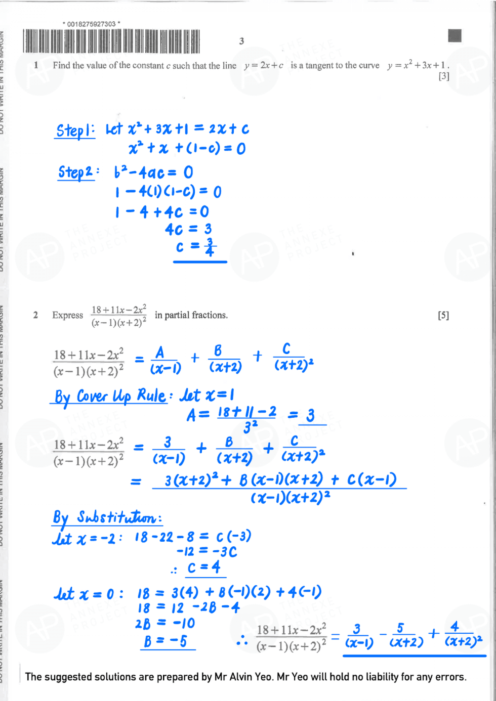 2023 GCE O LEVEL A MATH PAPER 1 SOLUTION - The Annexe Project