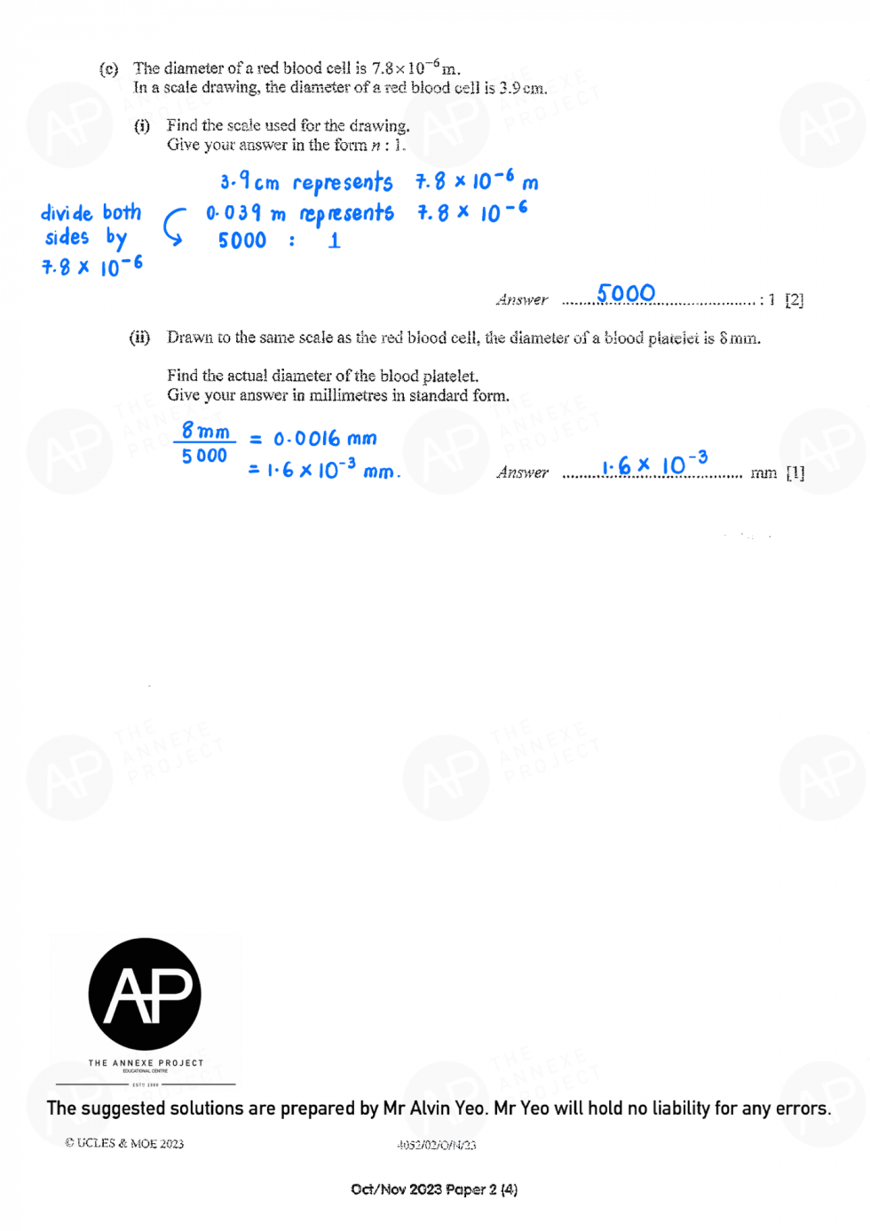 2023 GCE O-LEVEL E MATH PAPER 2 SOLUTION - The Annexe Project