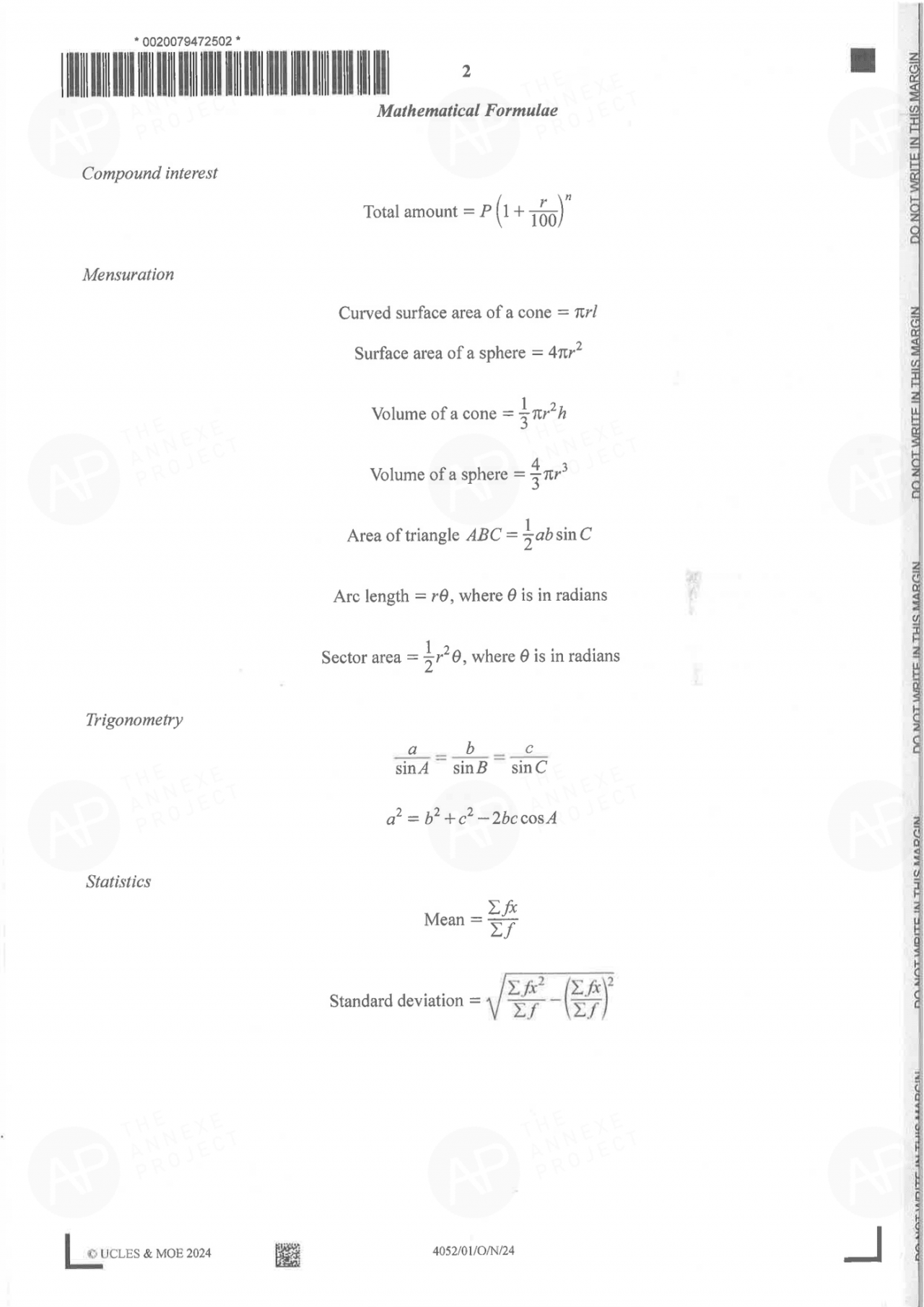 2024 O-LEVEL E MATH PAPER 1 SOLUTION - The Annexe Project