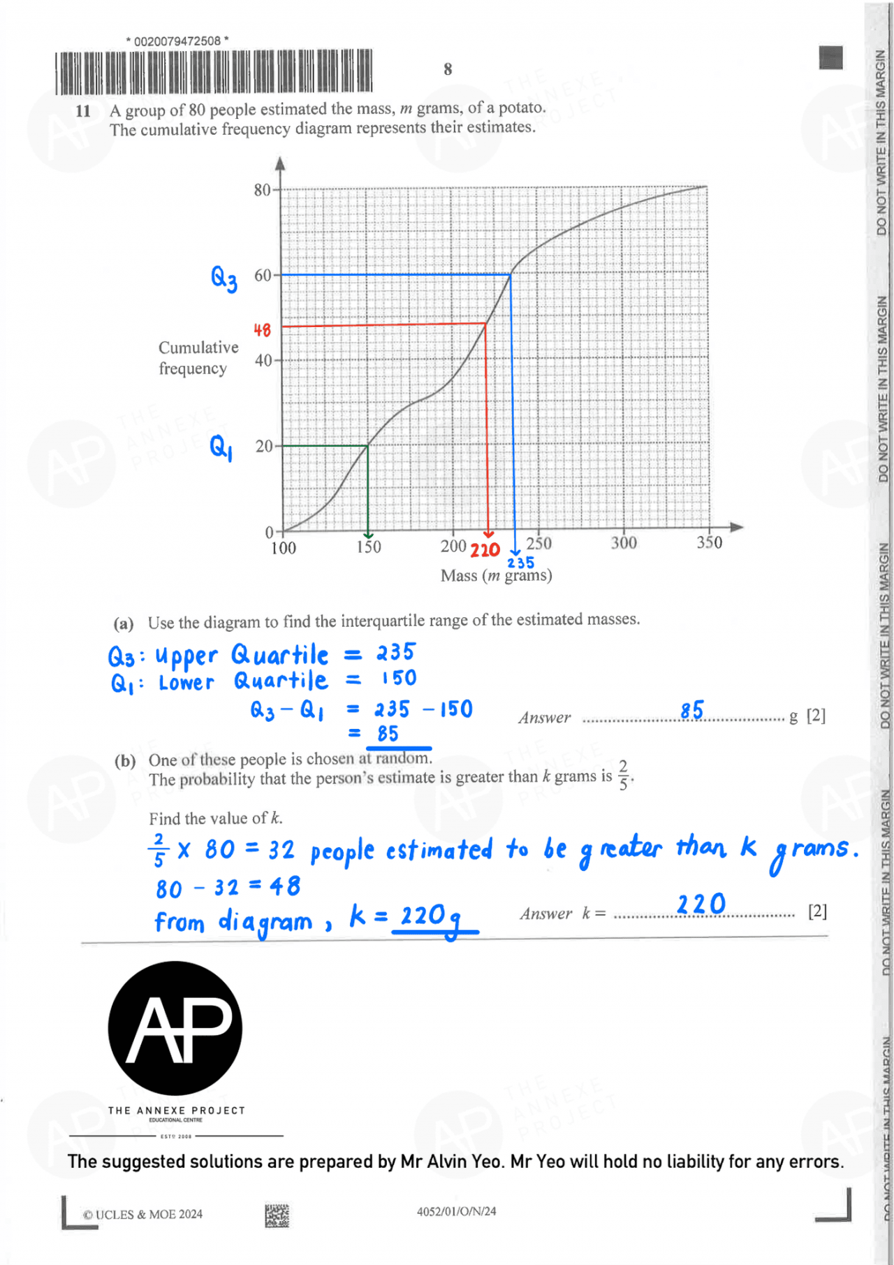 2024 O-LEVEL E MATH PAPER 1 SOLUTION - The Annexe Project