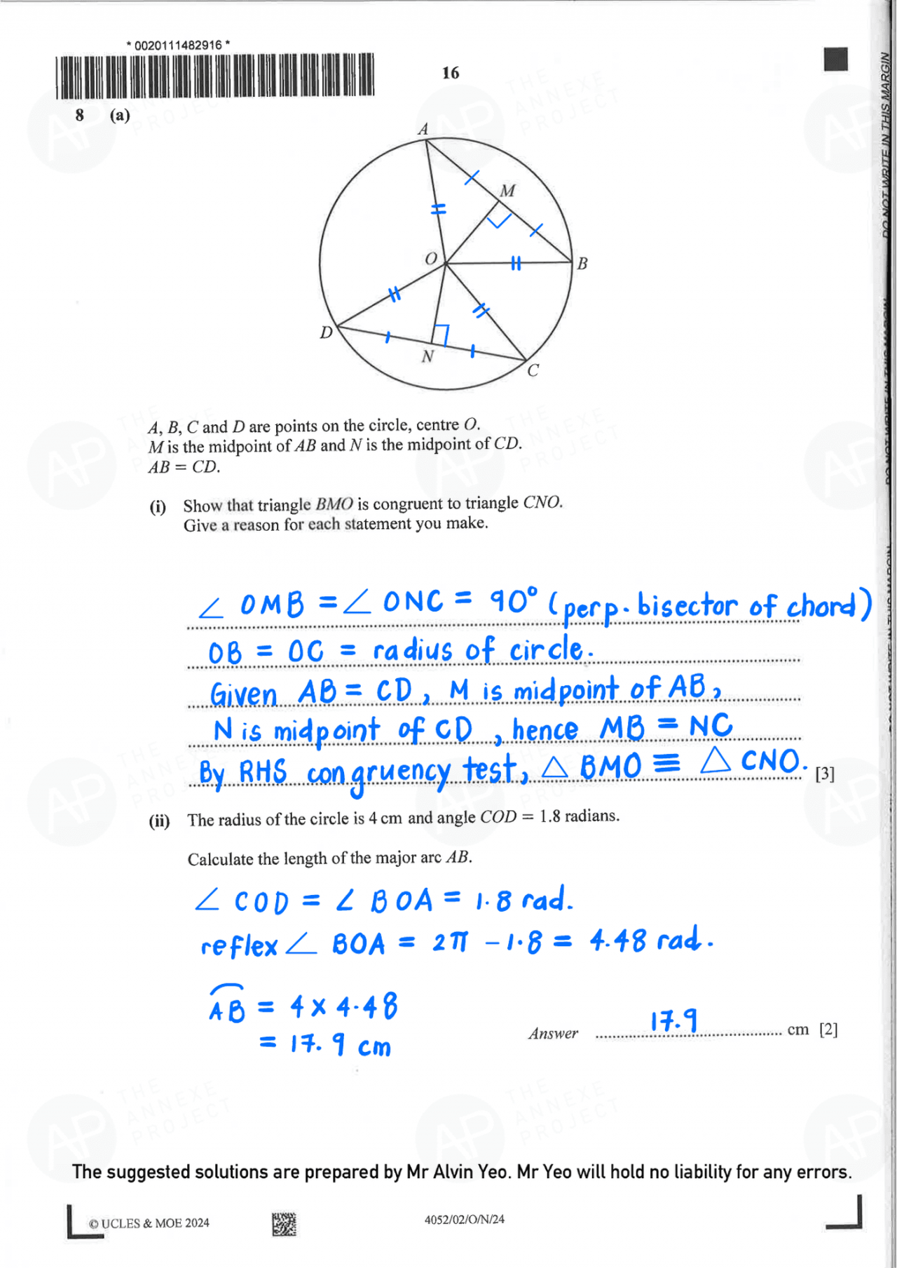 2024 GCE O-LEVEL E MATH PAPER 2 SOLUTION - The Annexe Project