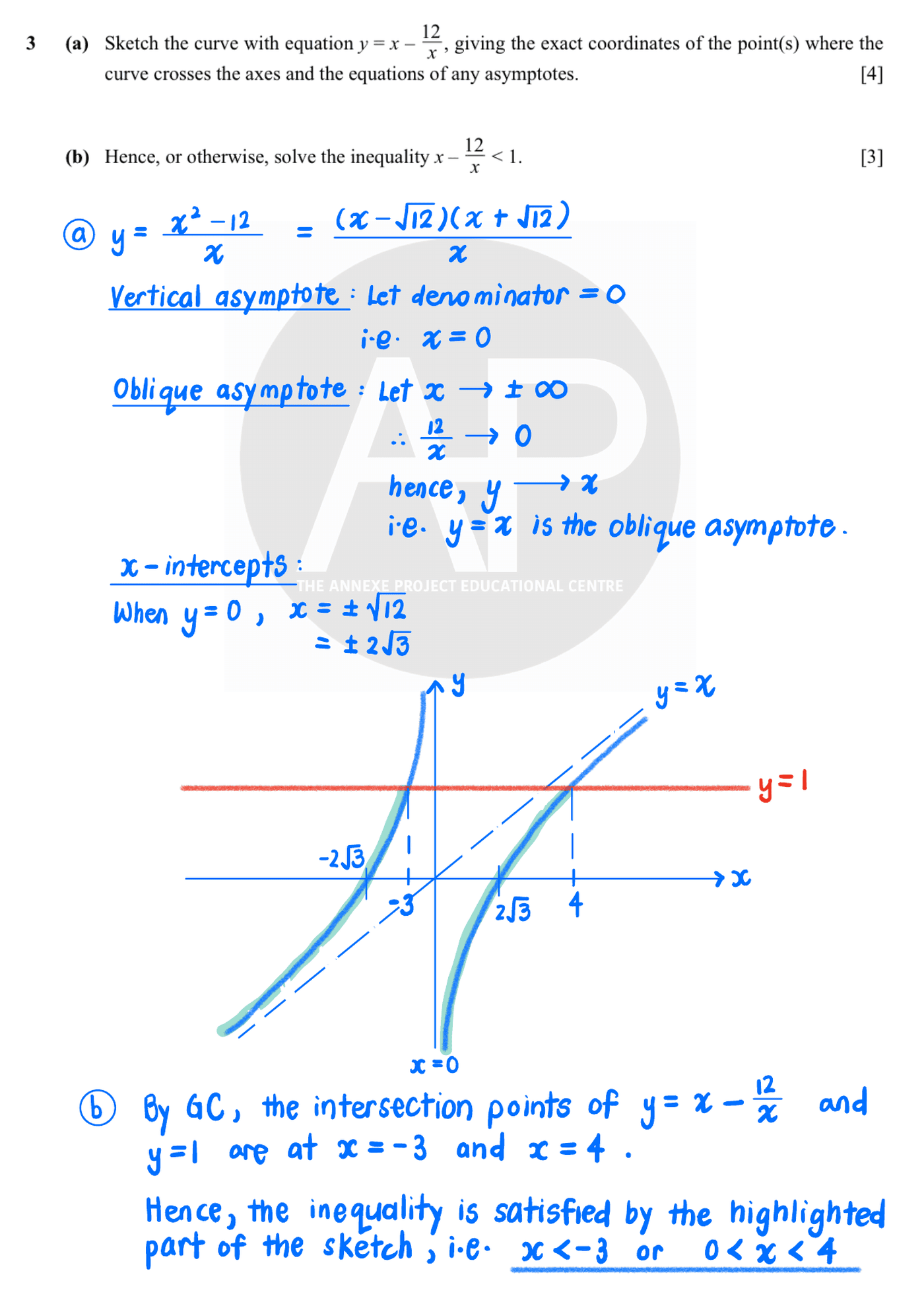 2025 GCE A LEVEL H2 MATHEMATICS SPECIMEN PAPER 1 SOLUTION - The Annexe ...